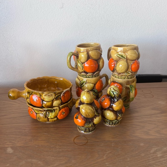 Kitchen | Vintage Inarco Japan Fruit Harvest Ceramic Set | Poshmark